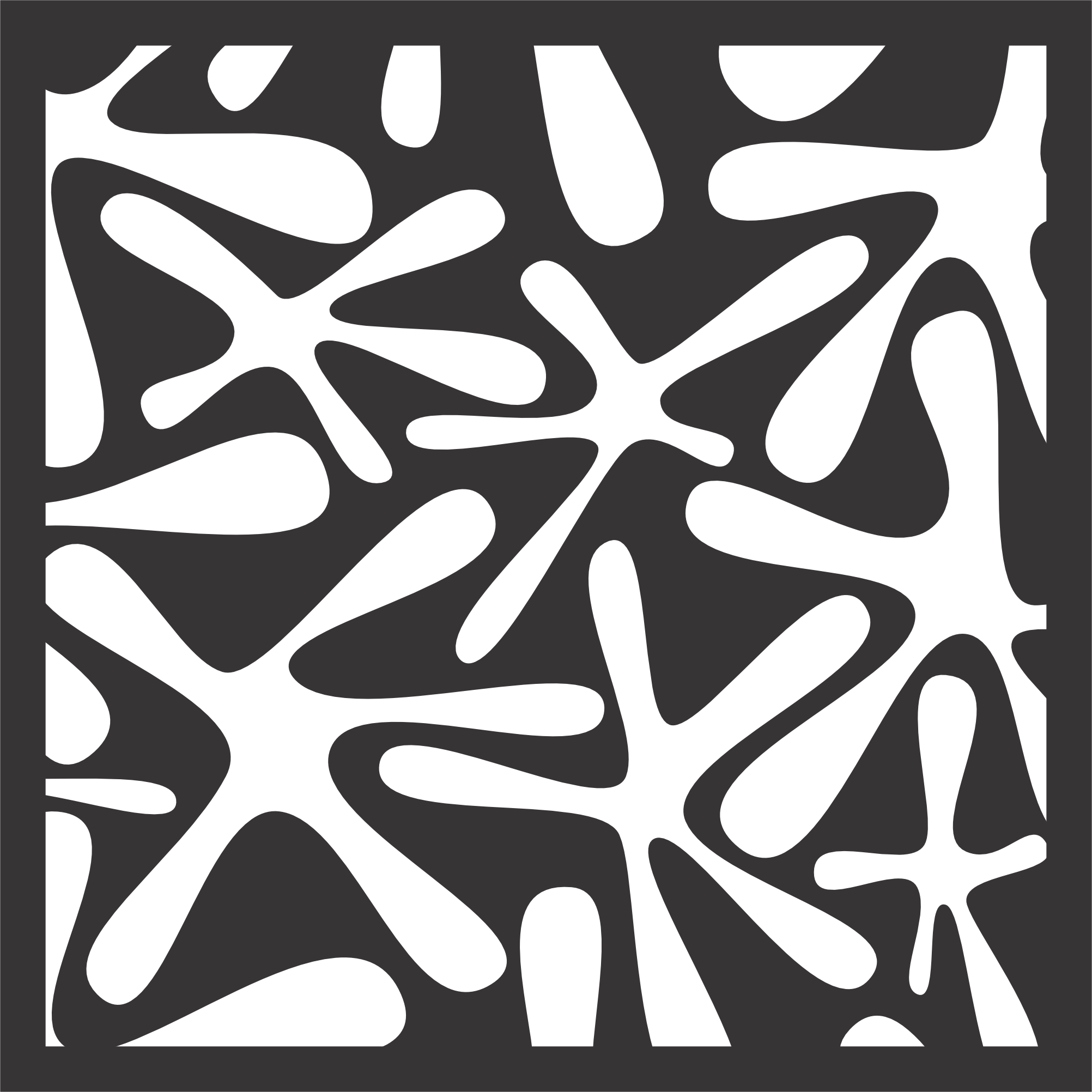 Organic 1 - Pegado - Laser Cut Screens